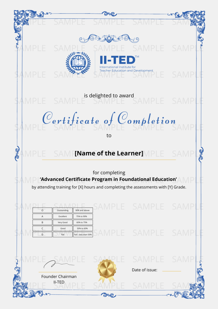 Advanced Certificate In Foundational Education | IITED
